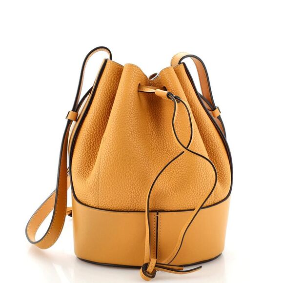 Loewe | Bags | Loewe Balloon Bucket Bag Leather Small Orange | Poshmark